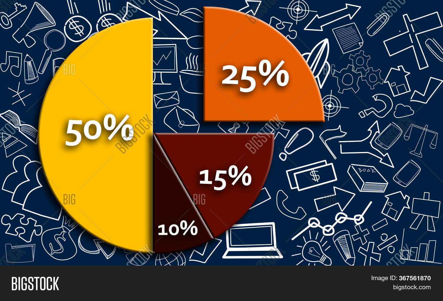 Pie Chart Twenty Five Image & Photo (Free Trial) | Bigstock
