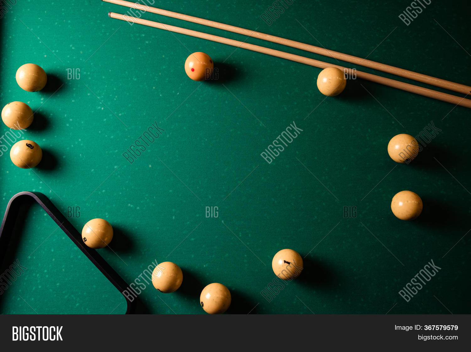 Billiard Balls Cue On Image & Photo (Free Trial) | Bigstock