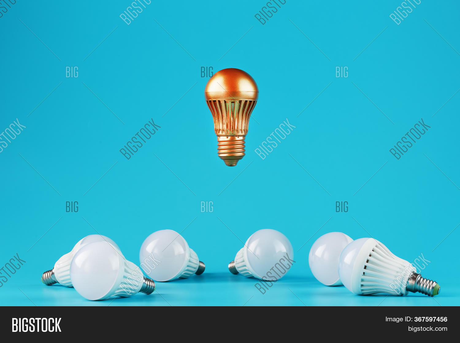 Golden Light Bulb Image & Photo (Free Trial) | Bigstock