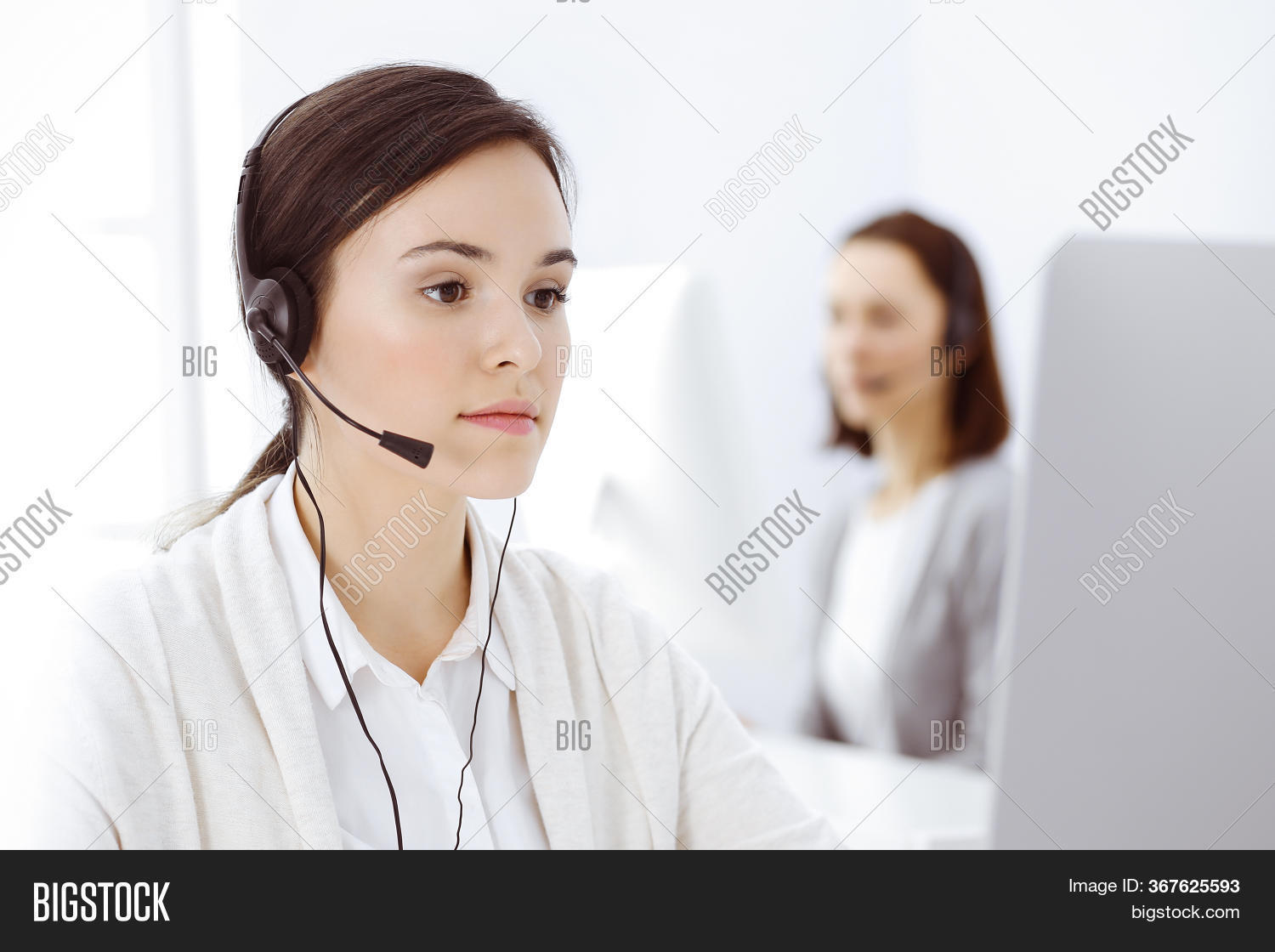 Call Center. Casual Image & Photo (Free Trial) | Bigstock