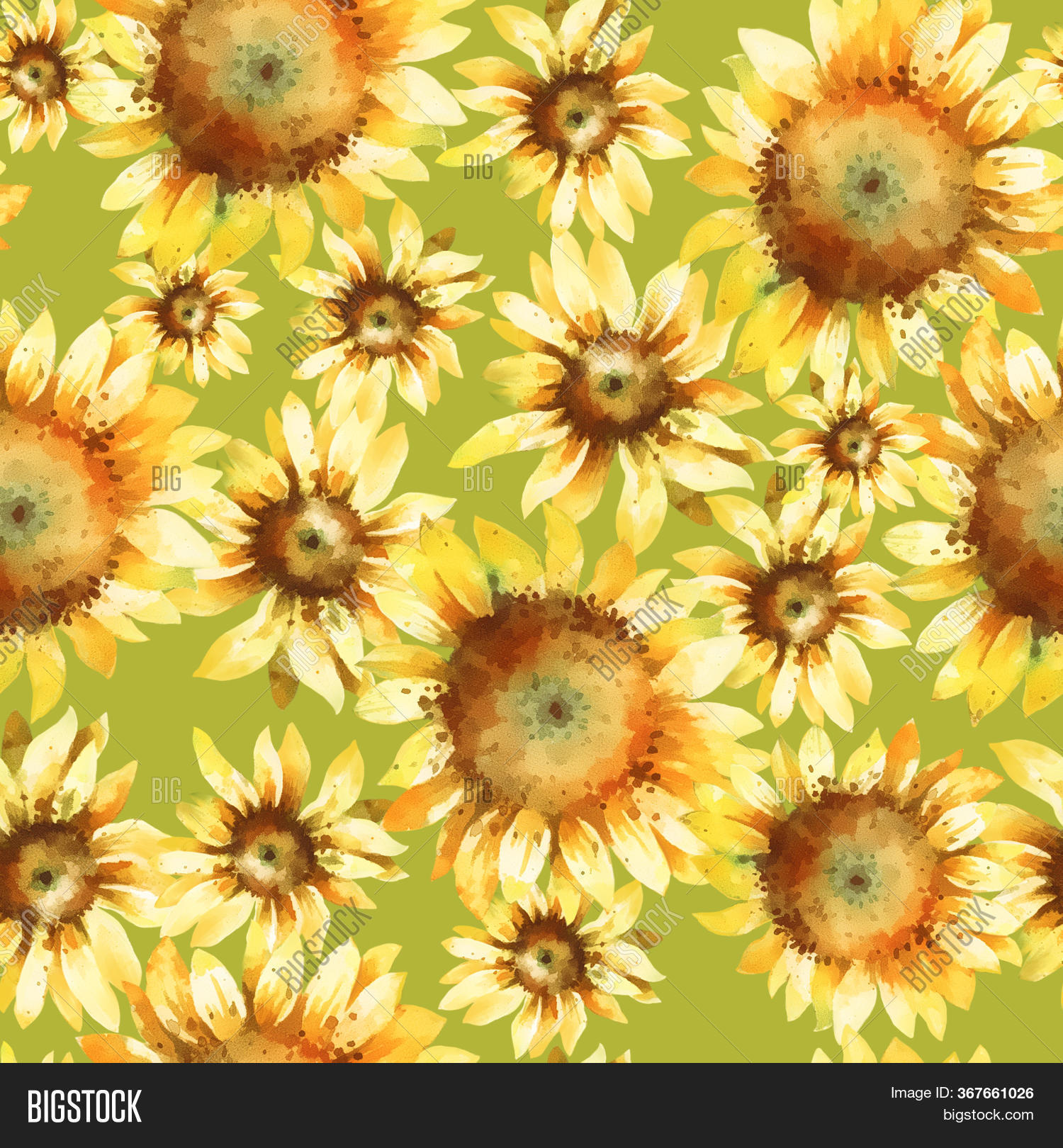 Sunflowers Hand Paint Image & Photo (Free Trial) | Bigstock