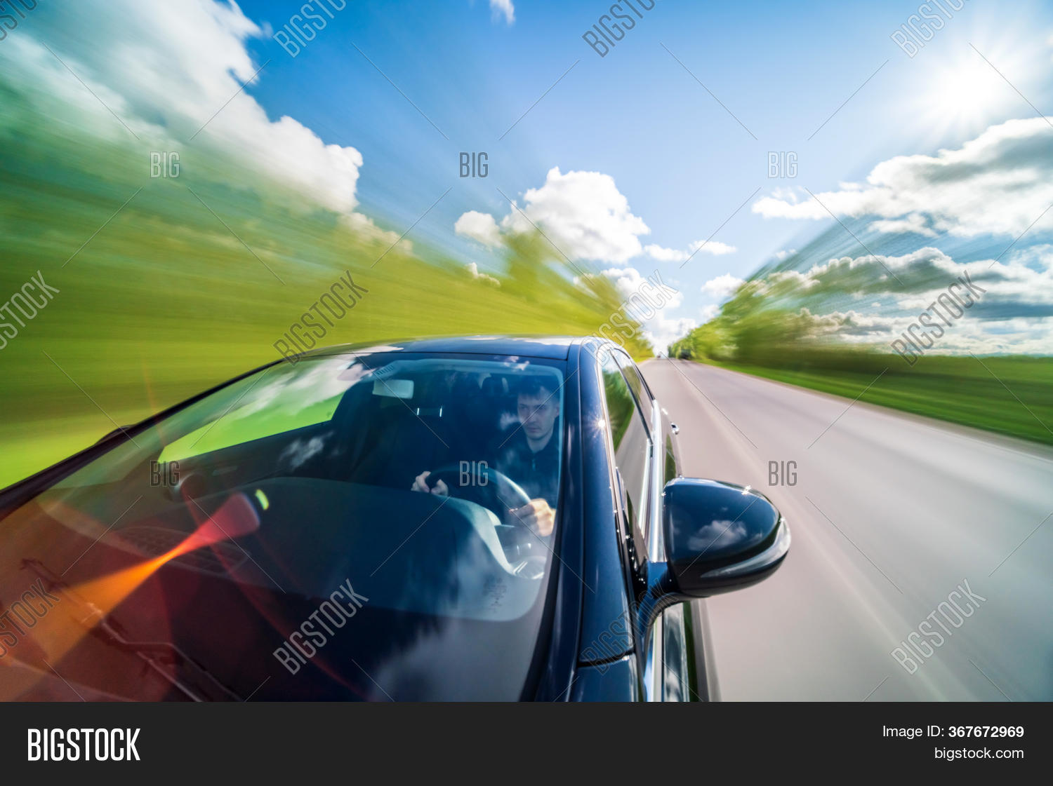 Driver Point View Cars Image & Photo (Free Trial) | Bigstock