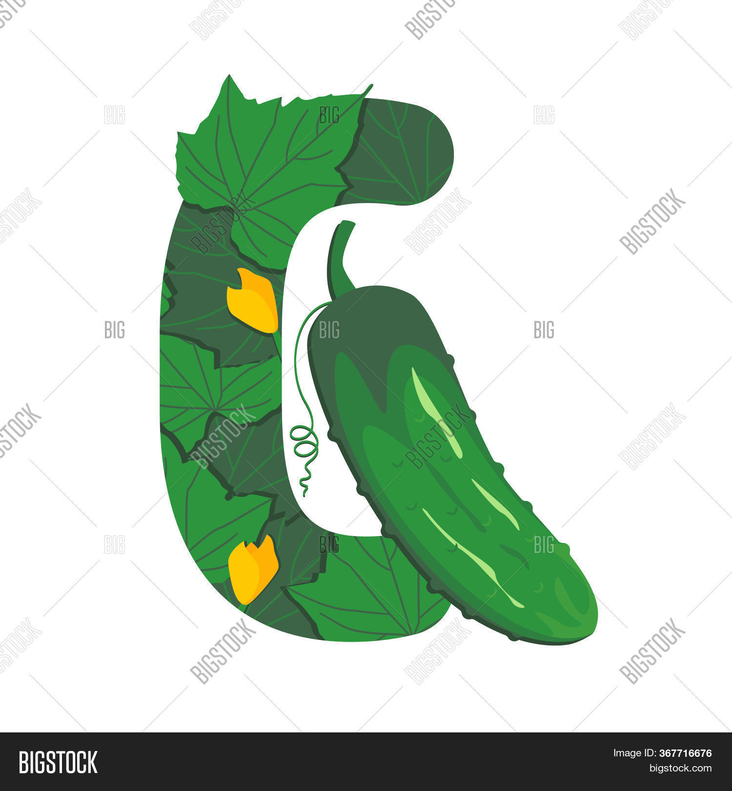 Letter C Green Leaves Image & Photo (Free Trial) | Bigstock