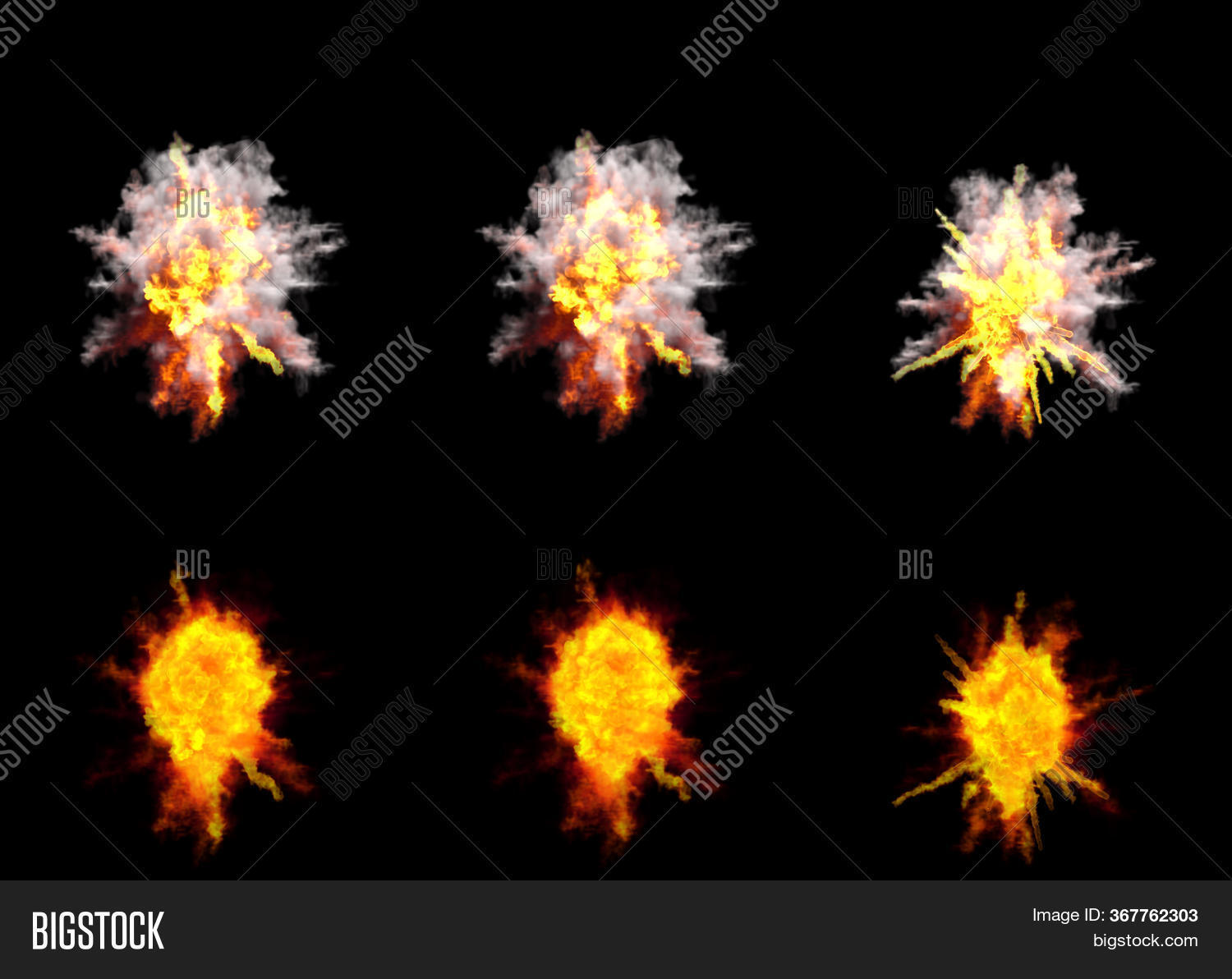 6 Round Explosions Image & Photo (Free Trial) | Bigstock