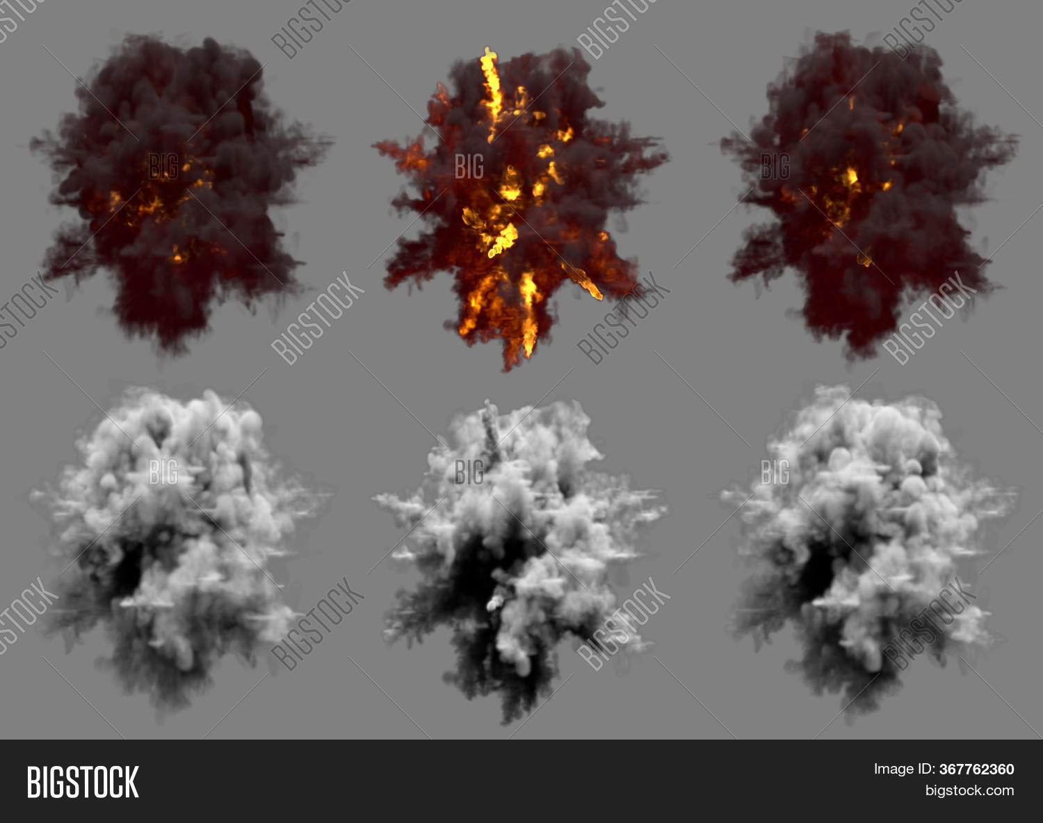 Set Round Explosions Image & Photo (Free Trial) | Bigstock