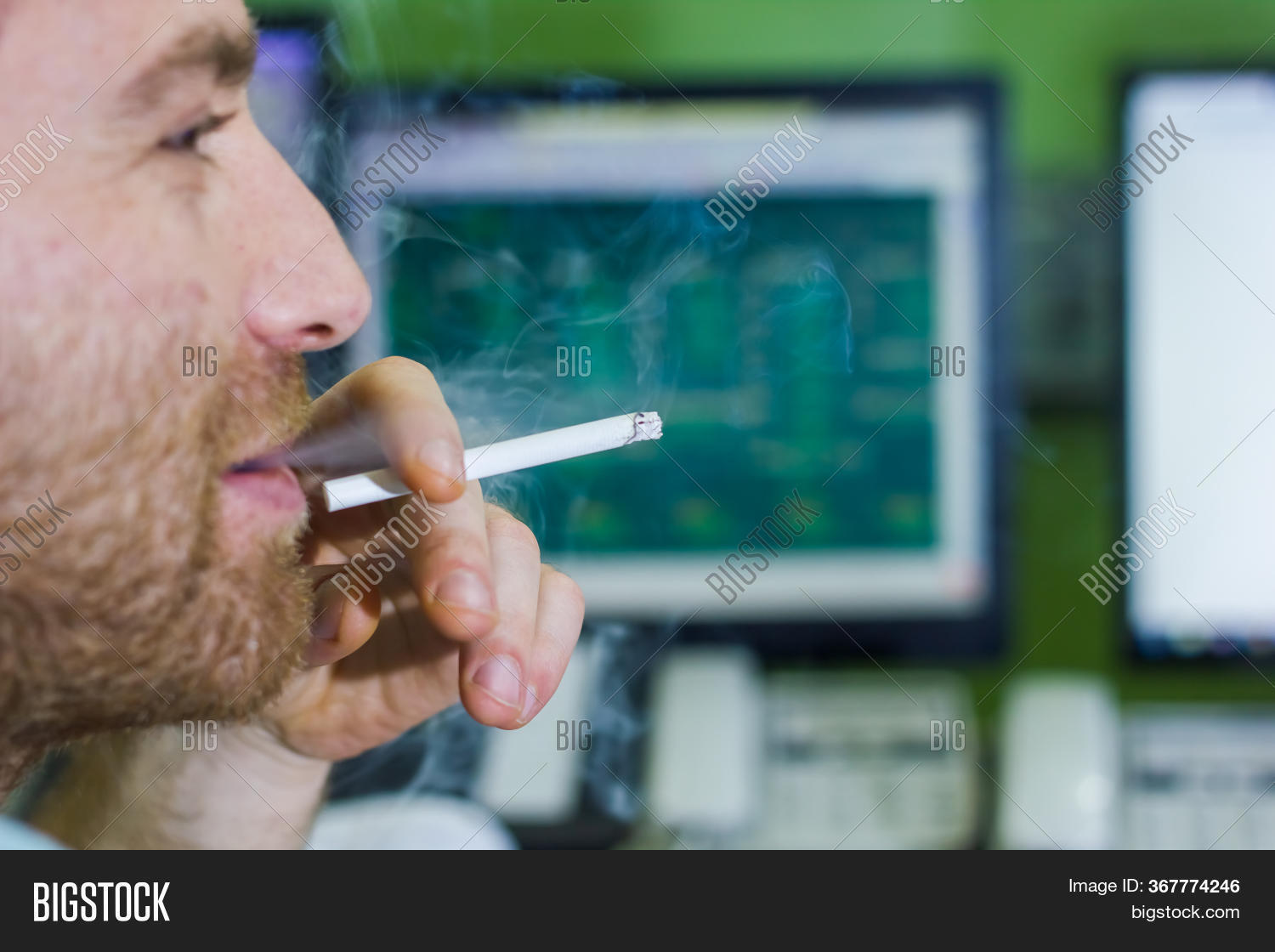 Man Smoking Cigarette Image & Photo (Free Trial) | Bigstock