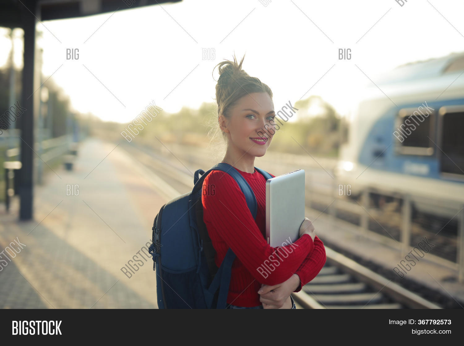Beautiful Woman Train Image & Photo (Free Trial) | Bigstock