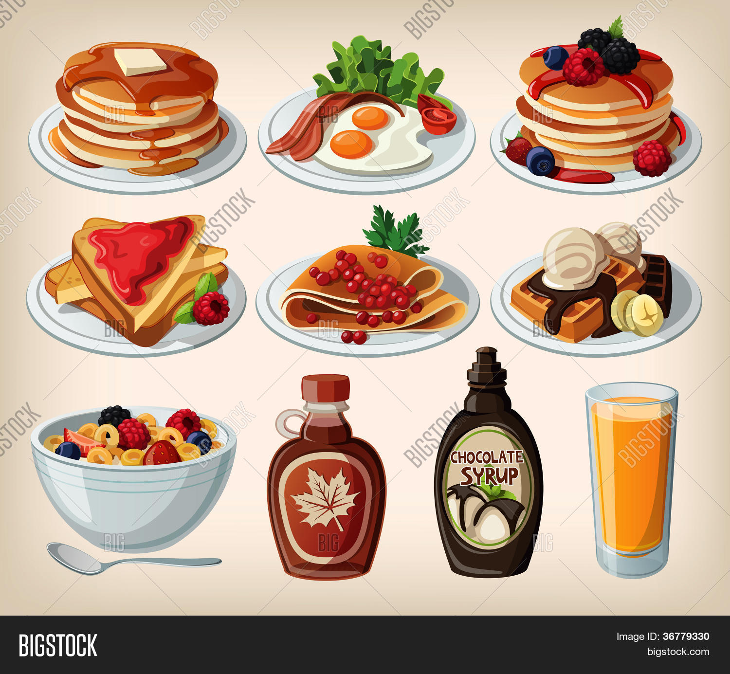 Classic Breakfast Vector & Photo (Free Trial) | Bigstock