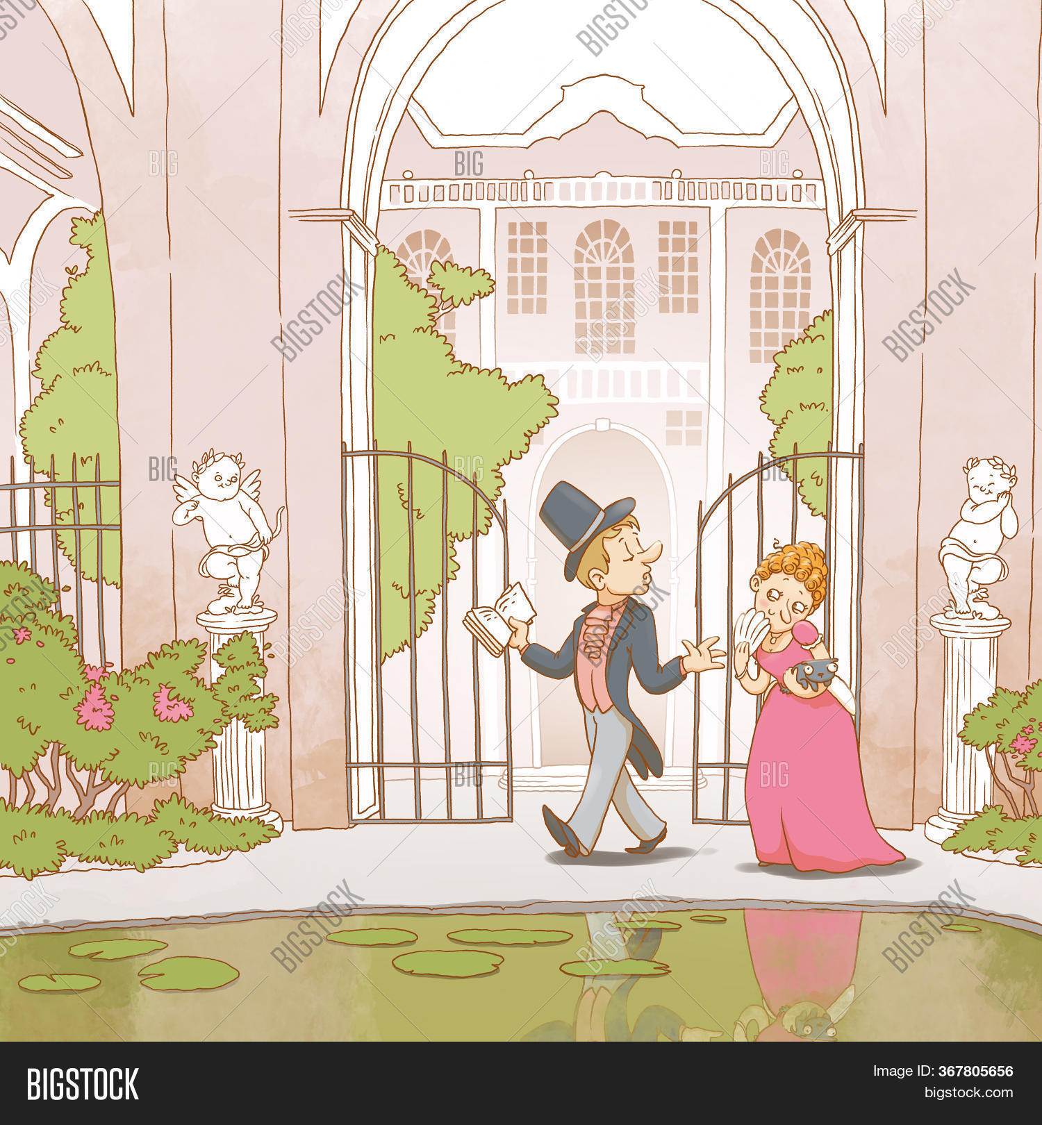 Victorian Cartoon Lady Image & Photo (Free Trial) | Bigstock