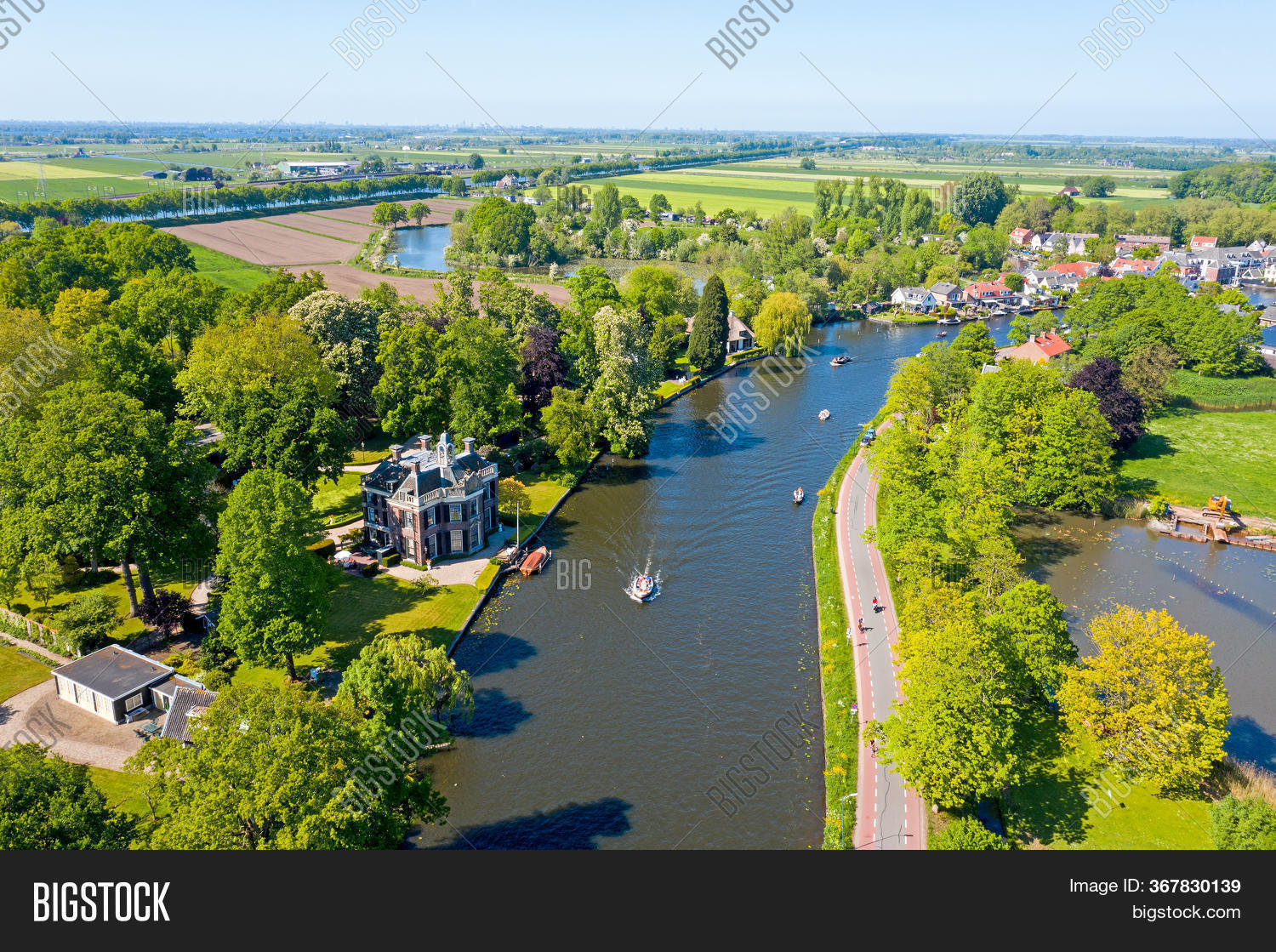 Aerial River Vecht Image & Photo (Free Trial) | Bigstock