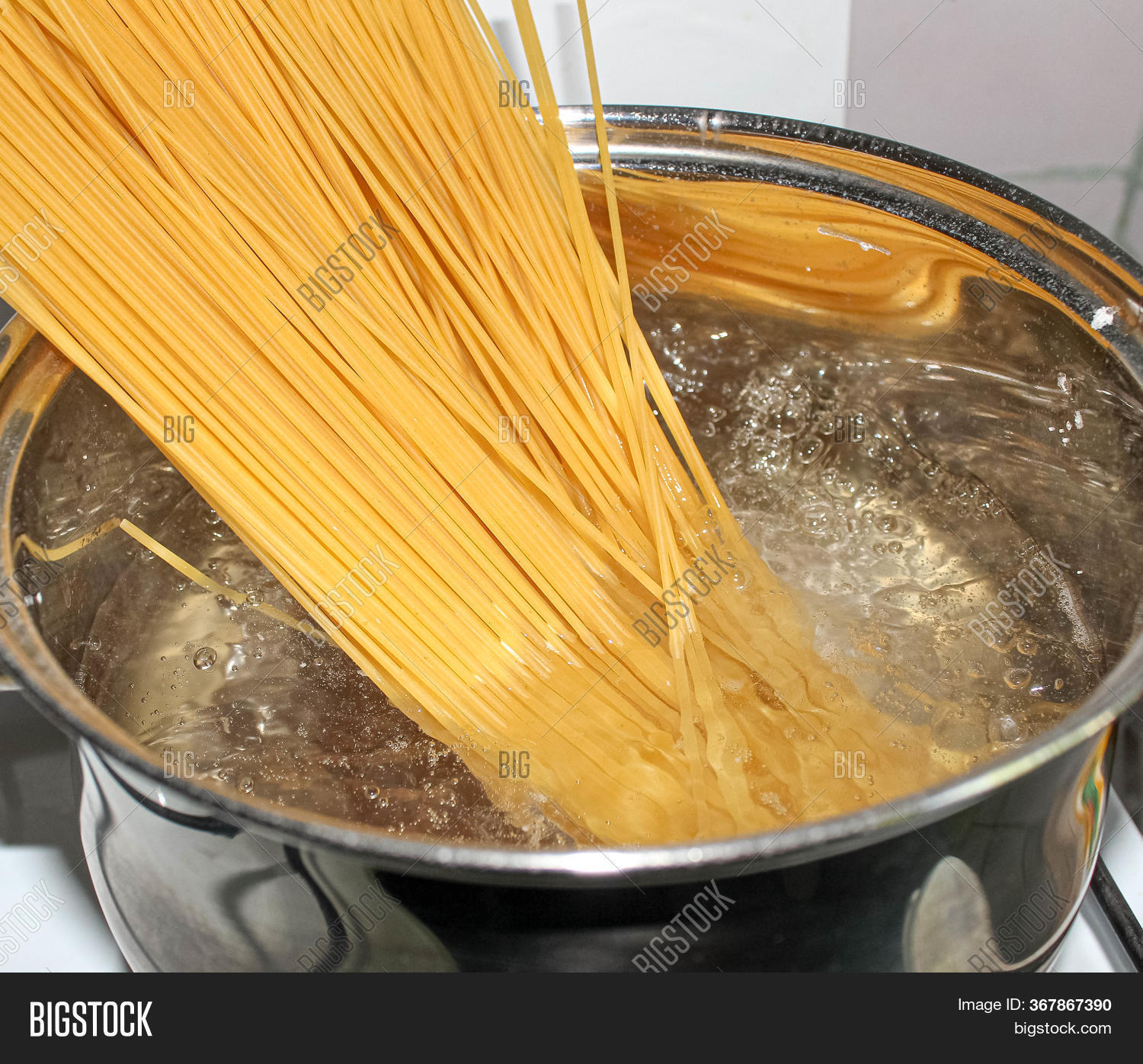 Raw Spaghetti Put Pot Image & Photo (Free Trial) | Bigstock