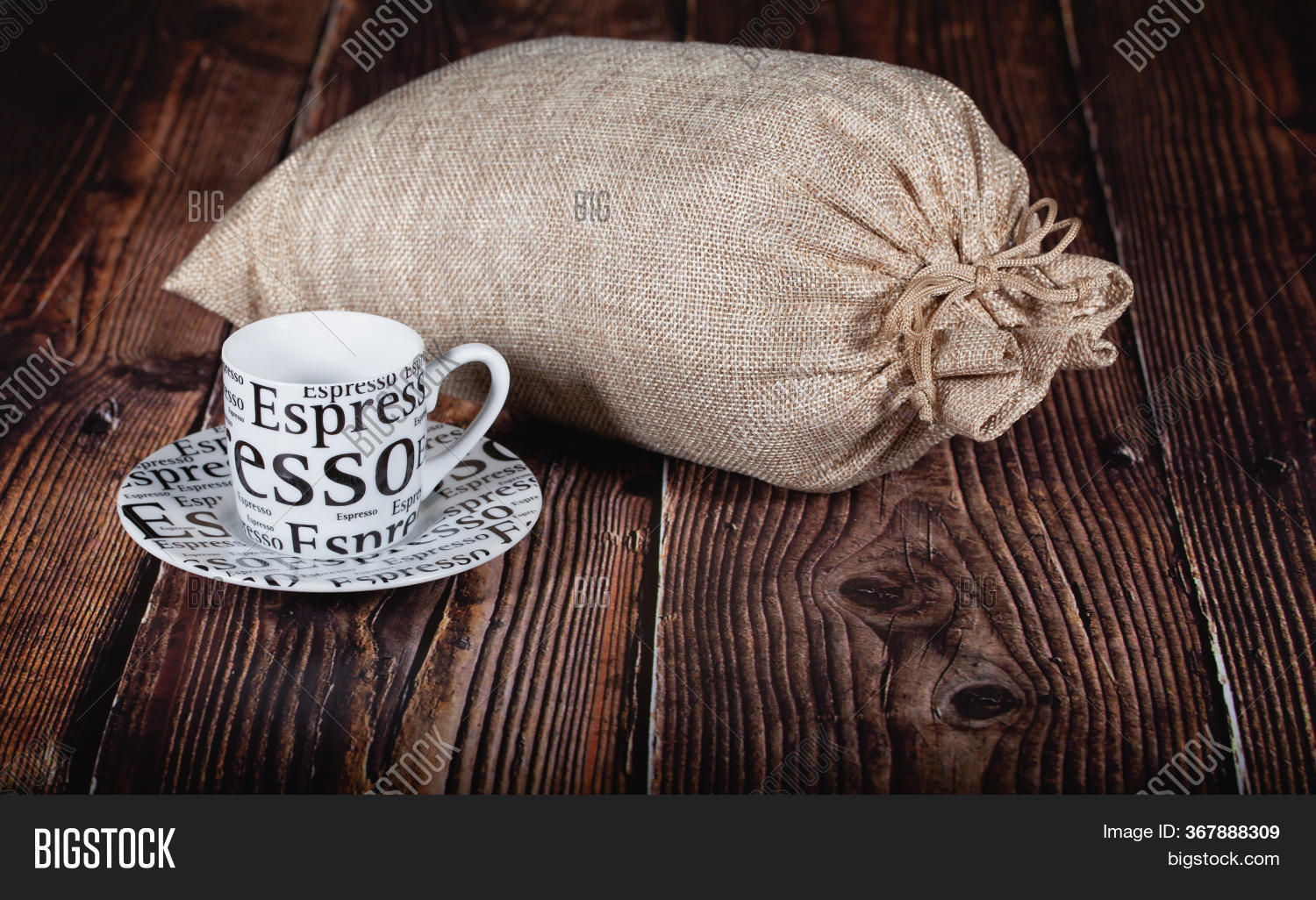 Cup Coffee Jute Bag Image & Photo (Free Trial) | Bigstock