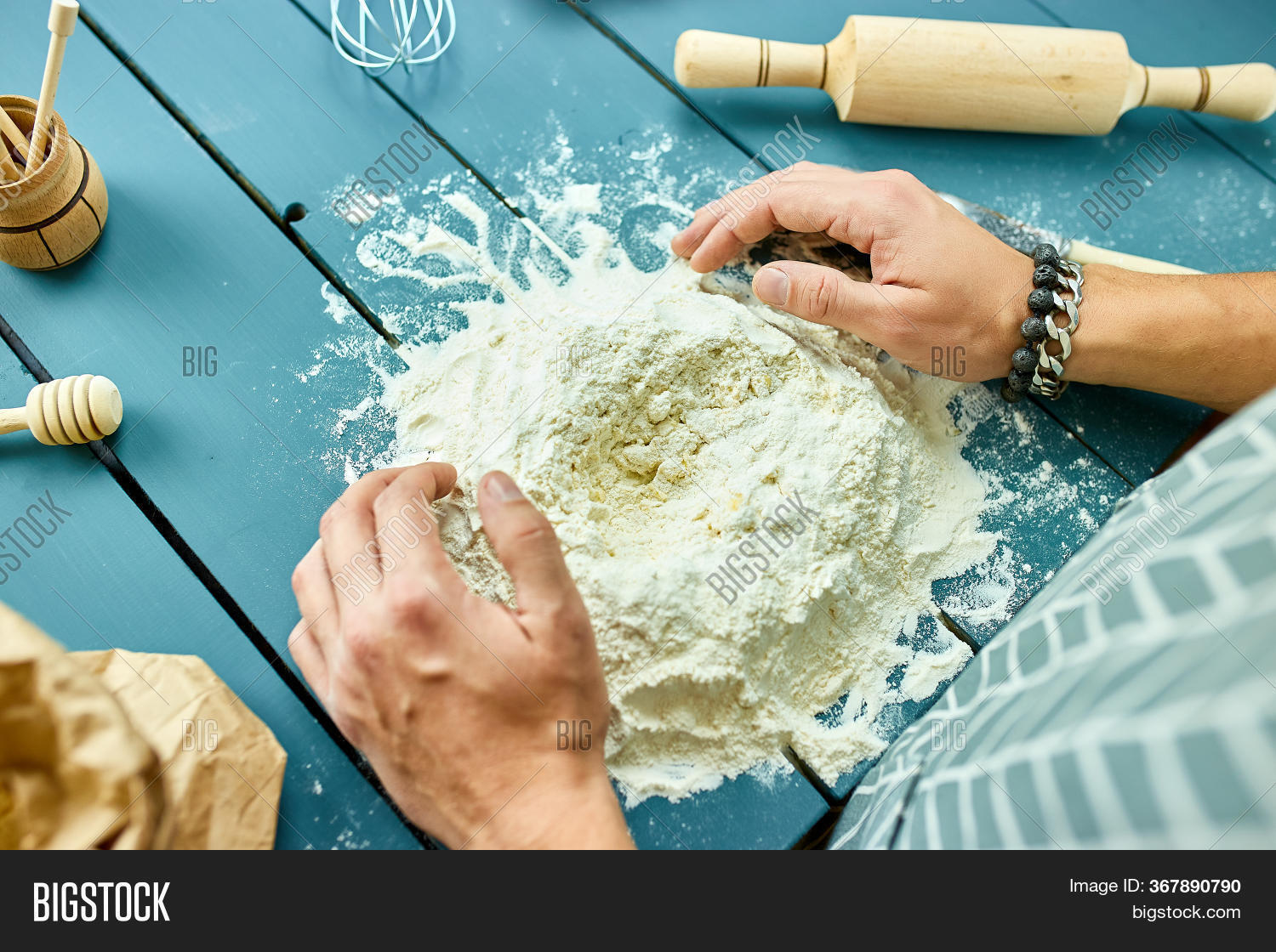 Man Forming Dough On Image & Photo (Free Trial) | Bigstock