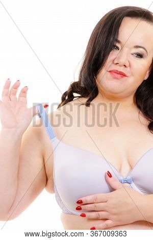 Big Woman Wearing Bra Image Photo Free Trial Bigstock