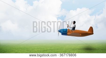 Man Airplane Flying Image & Photo (Free Trial) | Bigstock