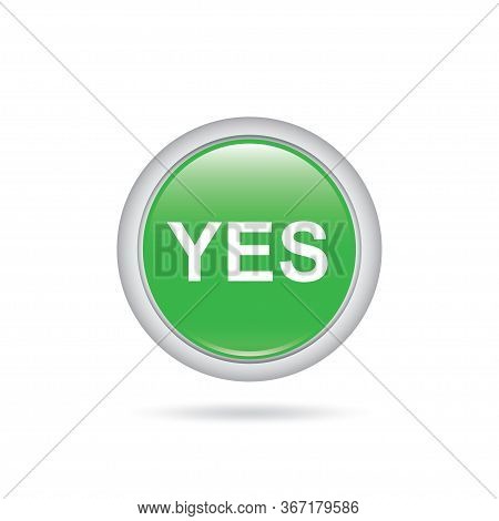 Yes Button Icon. Vector & Photo (Free Trial) | Bigstock