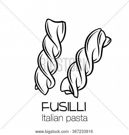 Fusilli Pasta Outline Vector & Photo (Free Trial) | Bigstock