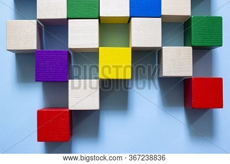 Wooden Colored Cubes Image & Photo (Free Trial) | Bigstock