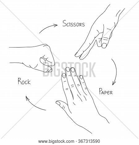 Hand Game. Rock Paper Vector & Photo (Free Trial) | Bigstock