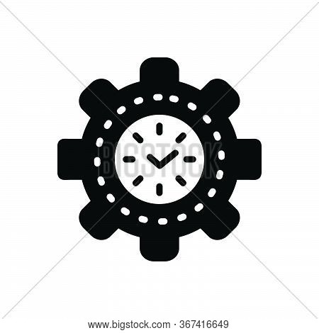 Black Solid Icon Time Vector & Photo (Free Trial) | Bigstock