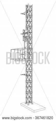 Mast Lifts Outline. Vector & Photo (Free Trial) | Bigstock