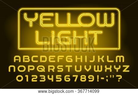 Yellow Light Alphabet Vector & Photo (Free Trial) | Bigstock