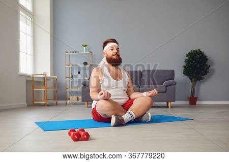 Fat Man Meditating Image & Photo (Free Trial) | Bigstock