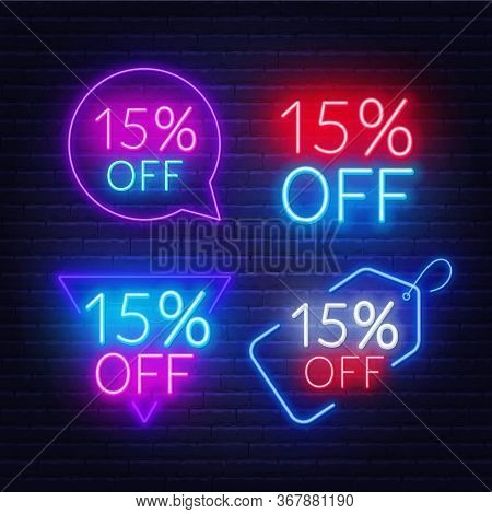 15 Percent Off Set Vector & Photo (Free Trial) | Bigstock