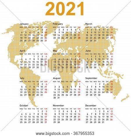 Calendar 2021 World Vector & Photo (Free Trial) | Bigstock