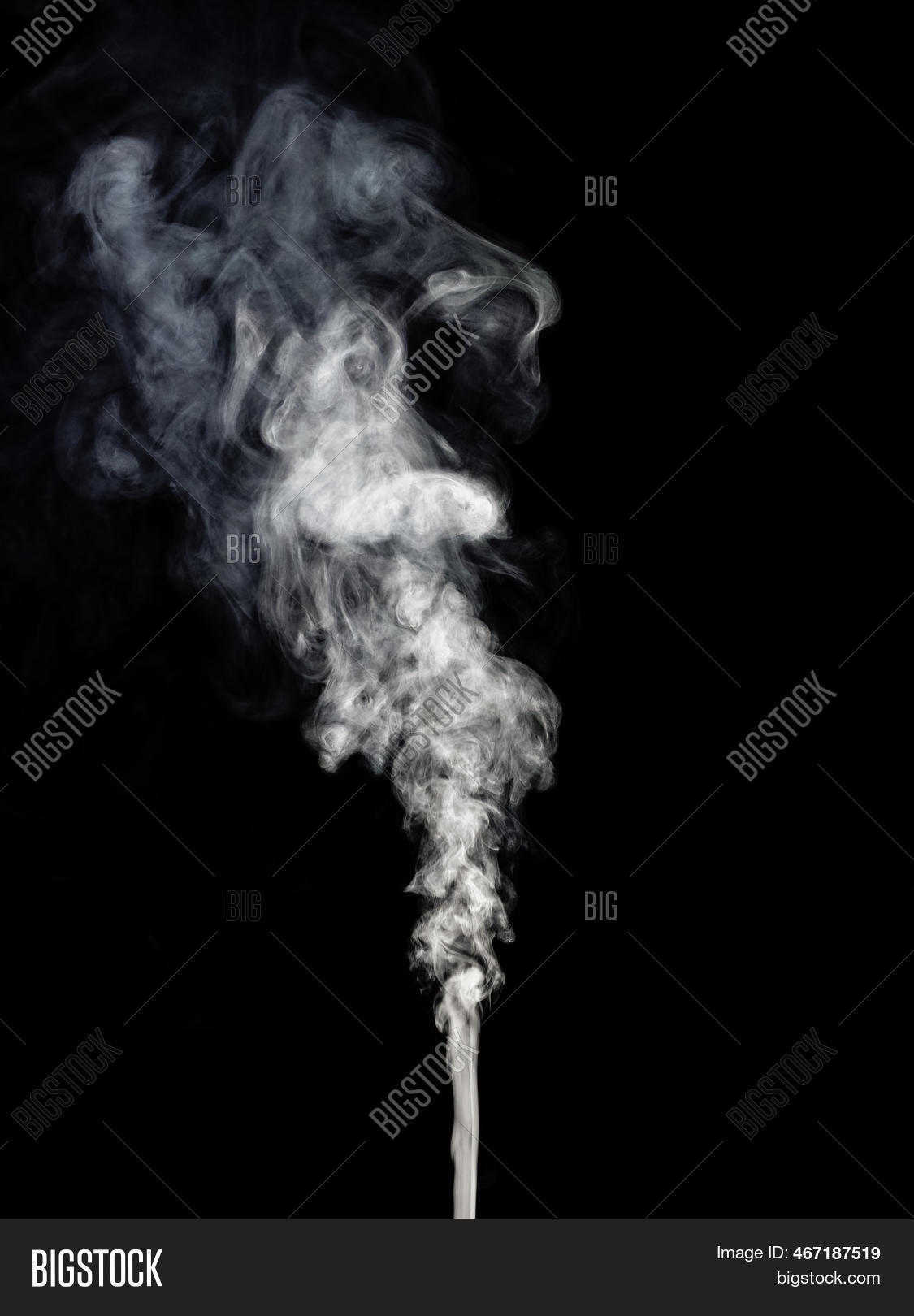 Jet White Smoke Curls Image & Photo (Free Trial) | Bigstock