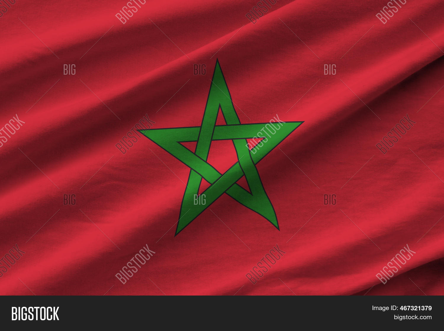 Morocco Flag Big Folds Image & Photo (Free Trial) | Bigstock