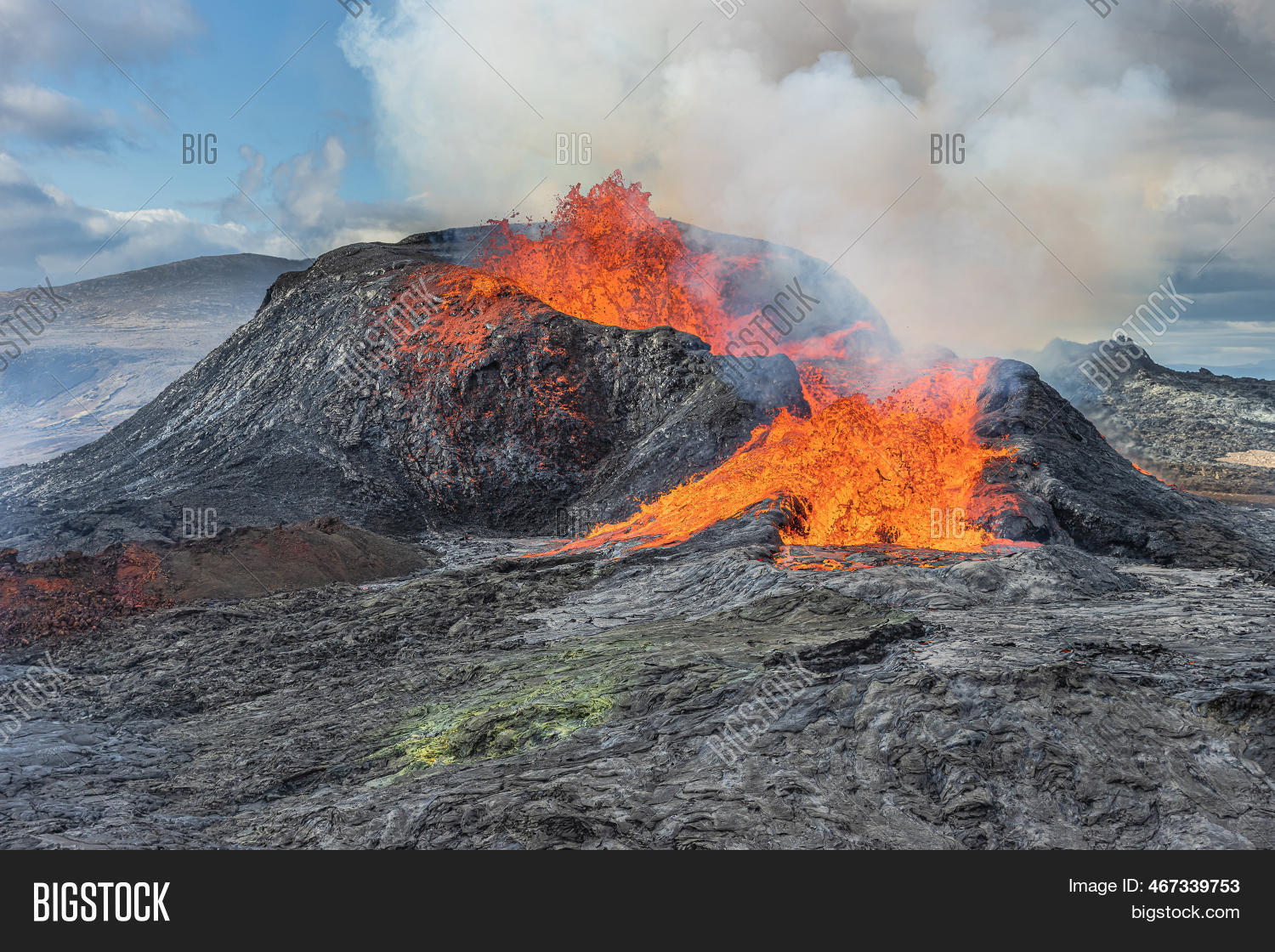 Volcano On Iceland's Image & Photo (Free Trial) | Bigstock