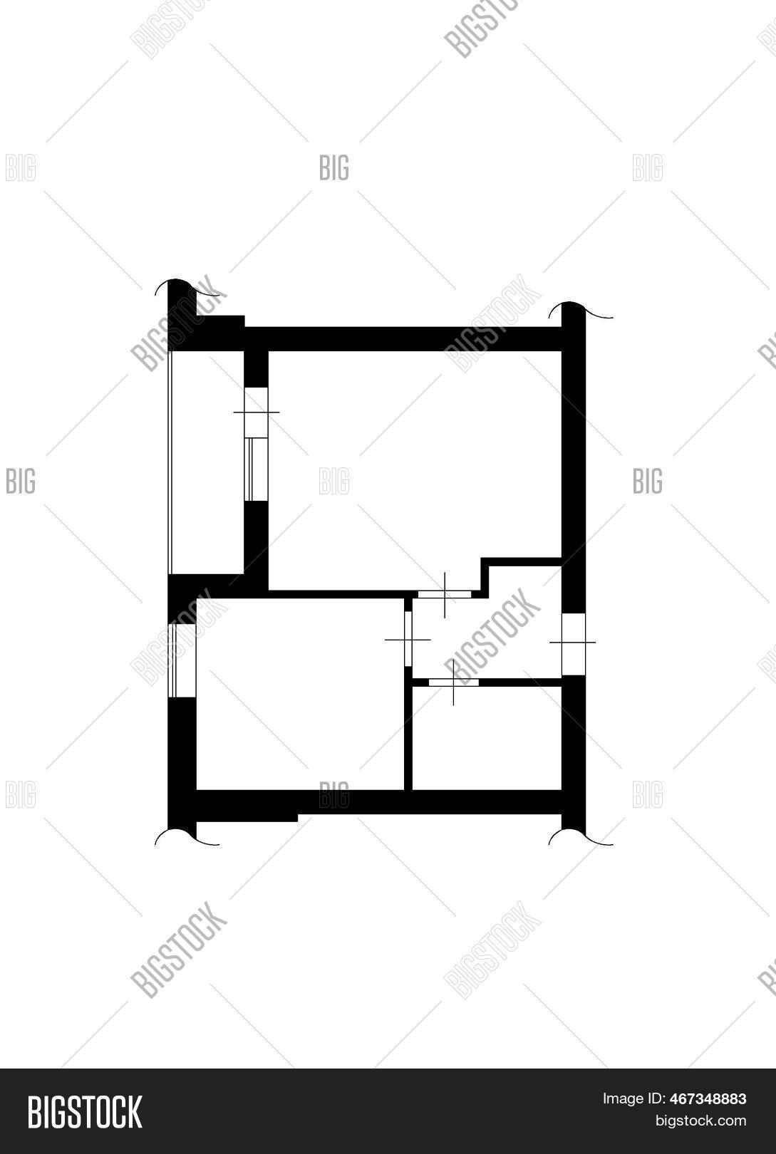 Blueprint House Floor Image & Photo (Free Trial) | Bigstock