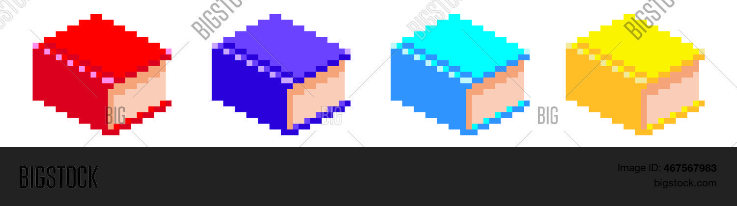 Book Pixel Icon. Vector & Photo (Free Trial) | Bigstock