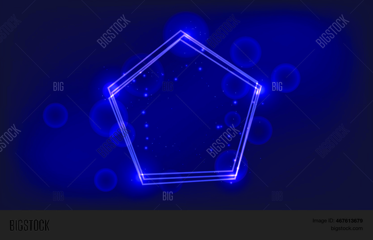 Neon Frame Pentagon Vector & Photo (Free Trial) | Bigstock