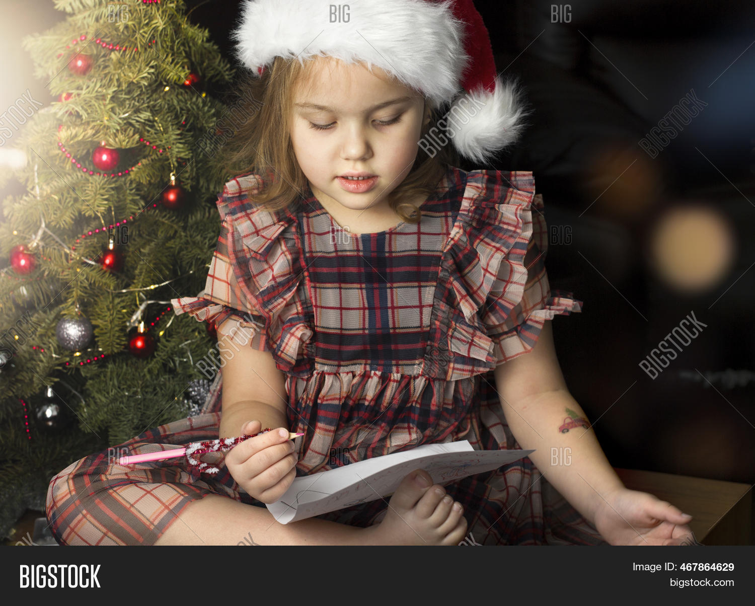 Little Girl Writes Image & Photo (Free Trial) | Bigstock