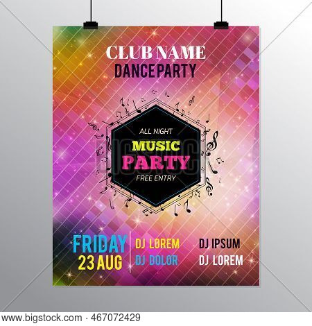 Disco Party Poster. Vector & Photo (Free Trial) | Bigstock