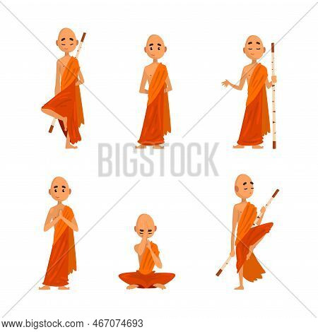 Buddhist Monk Orange Vector & Photo (Free Trial) | Bigstock