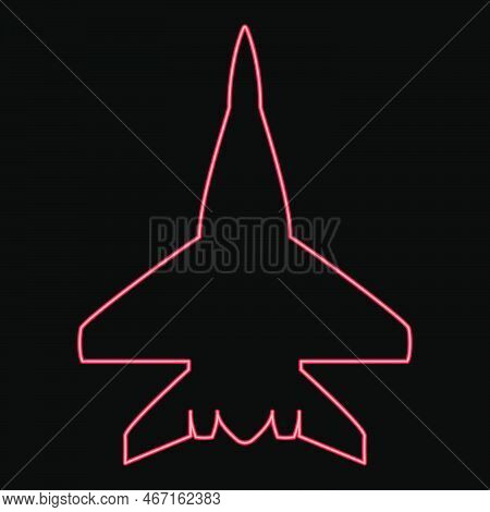 Neon Fighter Plane Vector & Photo (Free Trial) | Bigstock