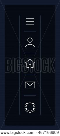 Sidebar Menu Ui Vector & Photo (Free Trial) | Bigstock