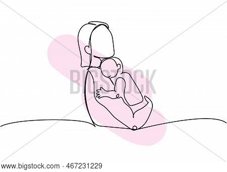 Mom Rocking Baby Her Vector & Photo (Free Trial) | Bigstock