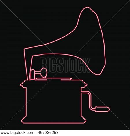 Neon Phonograph Vector & Photo (Free Trial) | Bigstock