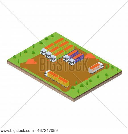 Isometric Scene Cargo Vector & Photo (Free Trial) | Bigstock