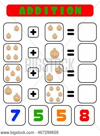 Addition Balls . Task Vector & Photo (Free Trial) | Bigstock