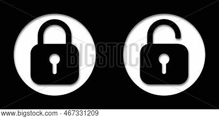 Set Of Lock Icons, Lock Icon. Safety Symbols. Vector Illustration ...