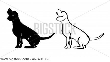 Vector Set Two Dogs Vector & Photo (Free Trial) | Bigstock