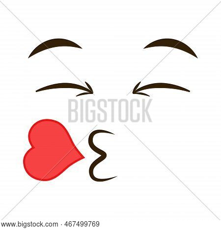 Cartoon Kissing Face Vector & Photo (Free Trial) | Bigstock