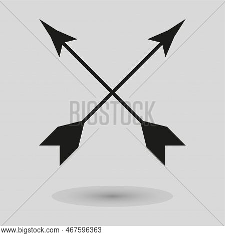 Arrows Cross Icon. Vector & Photo (Free Trial) | Bigstock