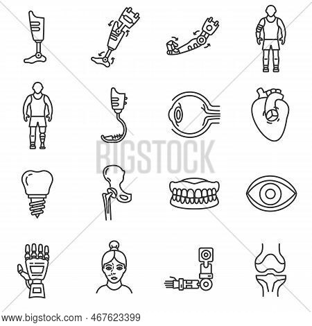 Prosthetics Icons Set Vector & Photo (Free Trial) | Bigstock