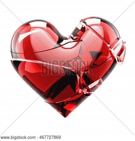 Red Glass Broken Heart Image & Photo (Free Trial) | Bigstock